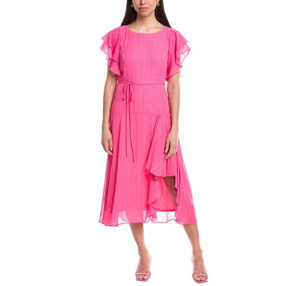 Maison Tara | Dresses | Maison Tara Womens Midi Dress Pink | Poshmark